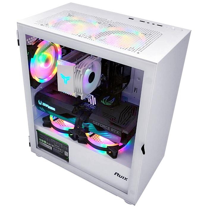 PASOUL ゲーミングPC デスクトップパソコン ホワイト プレーン GeForce RTX5060Ti AMD Ryzen7 5700X Win11 SSD500GB メモリ16GB ...