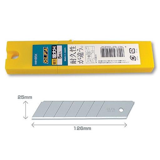 OLFA オルファ 替え刃 替刃 H型用 HB5K 4901165104052 : WHATNOT - 通販 - Yahoo!ショッピング
