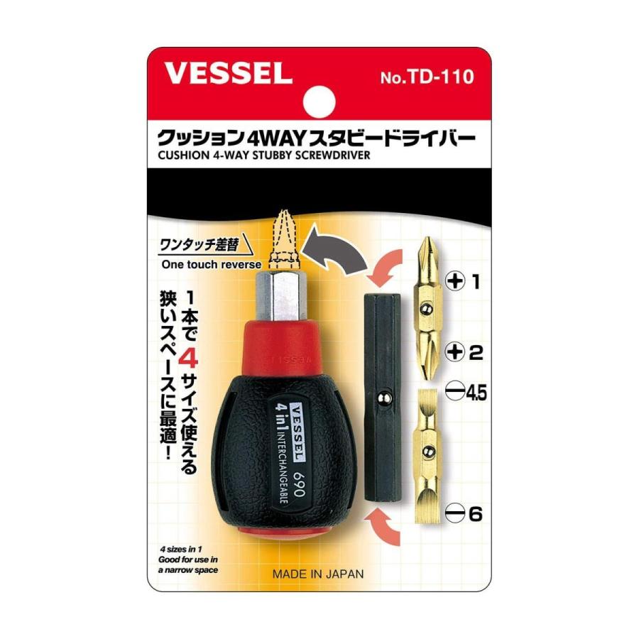 VESSEL ベッセル クッション 4WAY スタビードライバー TD-110 :43587:WHATNOT - 通販 - Yahoo!ショッピング