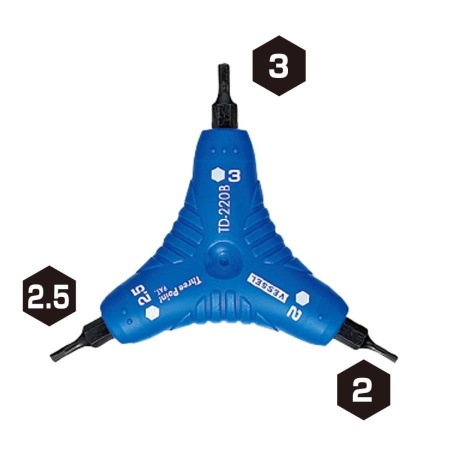 VESSEL（工具） VESSEL ベッセル スリーポイントヘックスドライバー TD-220B : WHATNOT - 通販 - Yahoo!ショッピング