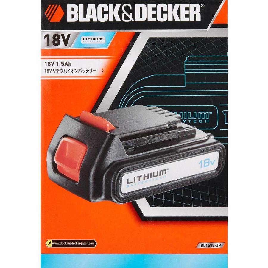 ブラック＆デッカー（BLACK & DECKER） BLACK+DECKER ブラックアンドデッカー リチウムイオンバッテリー BL1518 ...