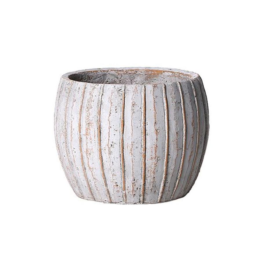 植木鉢 ポット フラワーポット ガーデニング Mサイズ アビテ Habiter リーニュ ボールポット ストライプ GG-502-AA 4538996577627 : ...