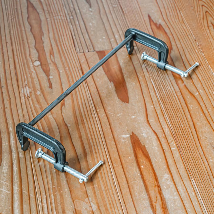 ワットノット WHATNOT クランプバー アイアン タオルハンガー C型 タオル タオル掛け 洗面所 ガレージ DIY アンティーク ICB-01-BM アイアンクランプバー ...