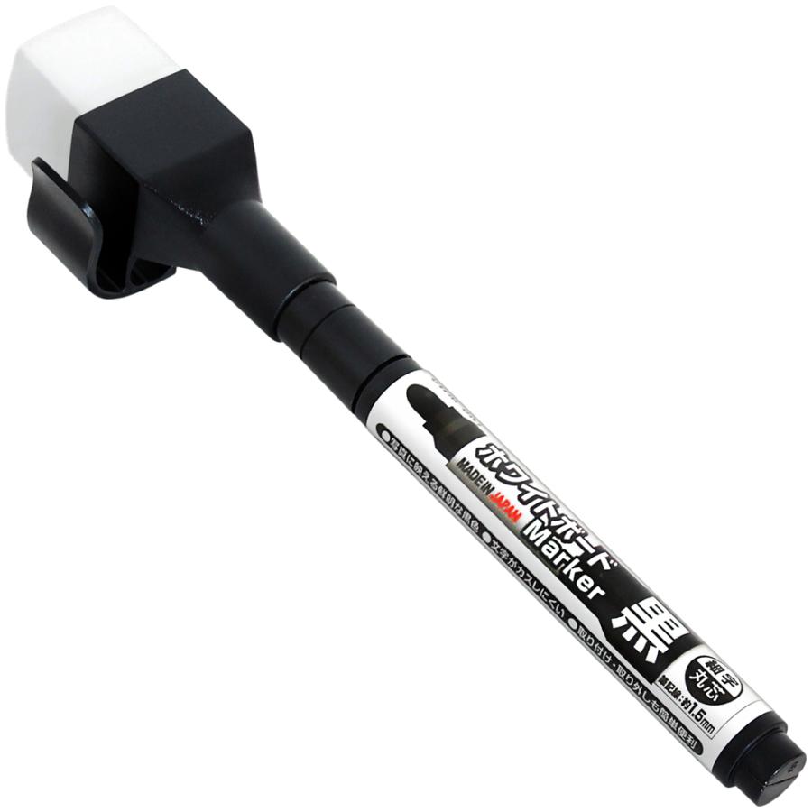 ビッグマン 1人撮り工事黒板専用 ホワイトボードマーカー 黒 細字 丸芯 BWM-BK1 油性 アルコール系 筆記線約1.5mm マジック ペン 4962308526322 : WHATNOT ...