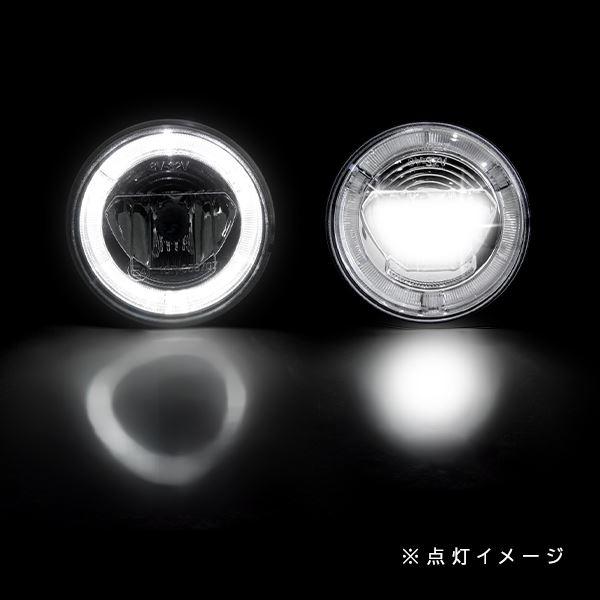 ю ホンダ N-WGNカスタム JH1/2 H25.11-R1.7 イカリング付き LED フォグランプ/デイライト ユニット ホワイト CREE製LED 12V assy : wheat ...