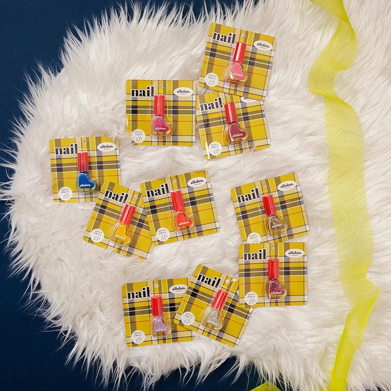 CIARA（ファッション） 6点以上 送料無料 キッズネイル コスメ マニキュア allolun. オールオルン ラメ かわいい 水性ネイル はがせる 子ども 子供 女の子 tdm 秋 敬老の ...
