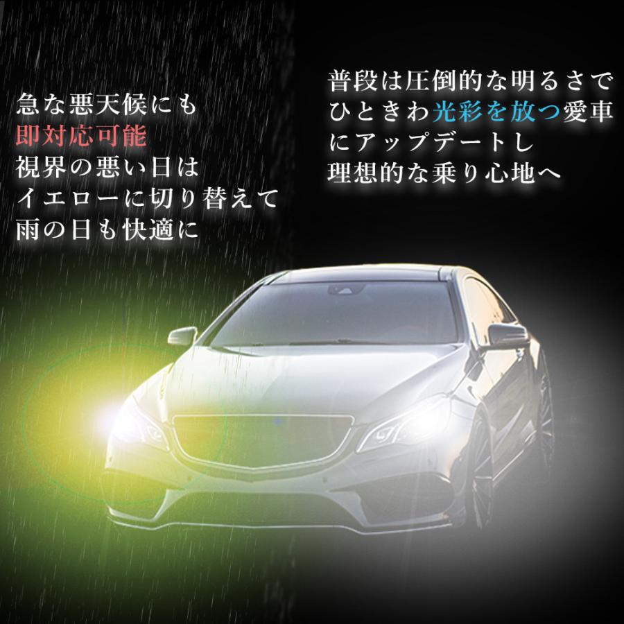 純正スイッチで2色切替 LED バルブ H8/H9/H11 車用 フォグランプ HONDA ホンダ フィット FIT H24.5〜H25.8 GE系 RS含む 7000LM 2灯 ...