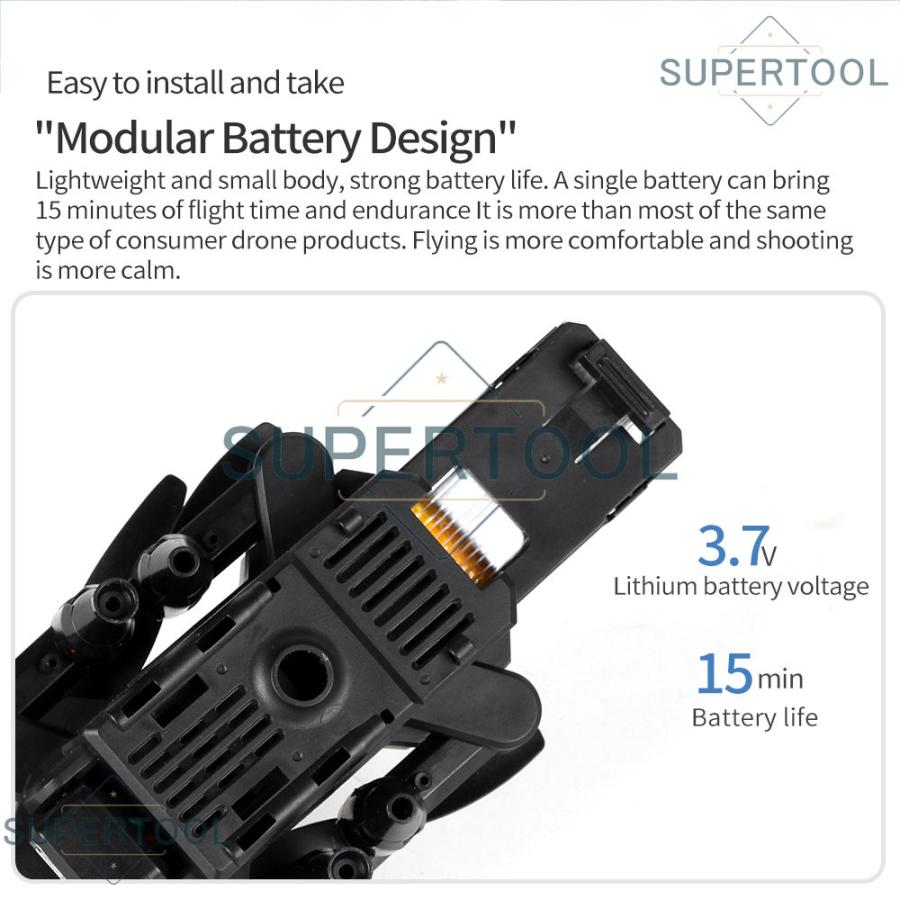 ドローン カメラ付き 免許不要 小型 4K 高度維持 カメラ 空撮 最安値 リアルタイム WIFI FPV 初心者 屋外 バッテリー3 : Supertool - 通販 - Yahoo!ショッピング