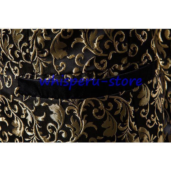 ステージ衣装 メンズ ジャケット 花柄 カラオケ 大会 総柄 男性スーツ