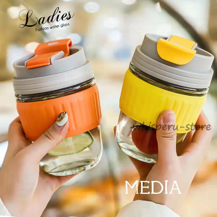水筒 ストロー 2way 350ml 直飲み ホウケイ酸ガラス 広口 スポーツ飲料対応 凍らせる マグボトル 男の子 女の子 : WHISPER U - 通販 - Yahoo!ショッピング