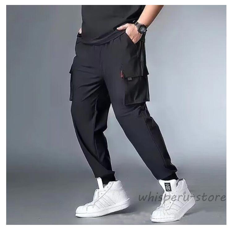 L-8XL！接触冷感 ひんやり パンツ メンズ 夏 超大きいサイズ！ 涼しい ストレッチ ボトムス スポーツ ポケット ゴルフウェア カーゴパンツ : WHISPER U - 通販 ...