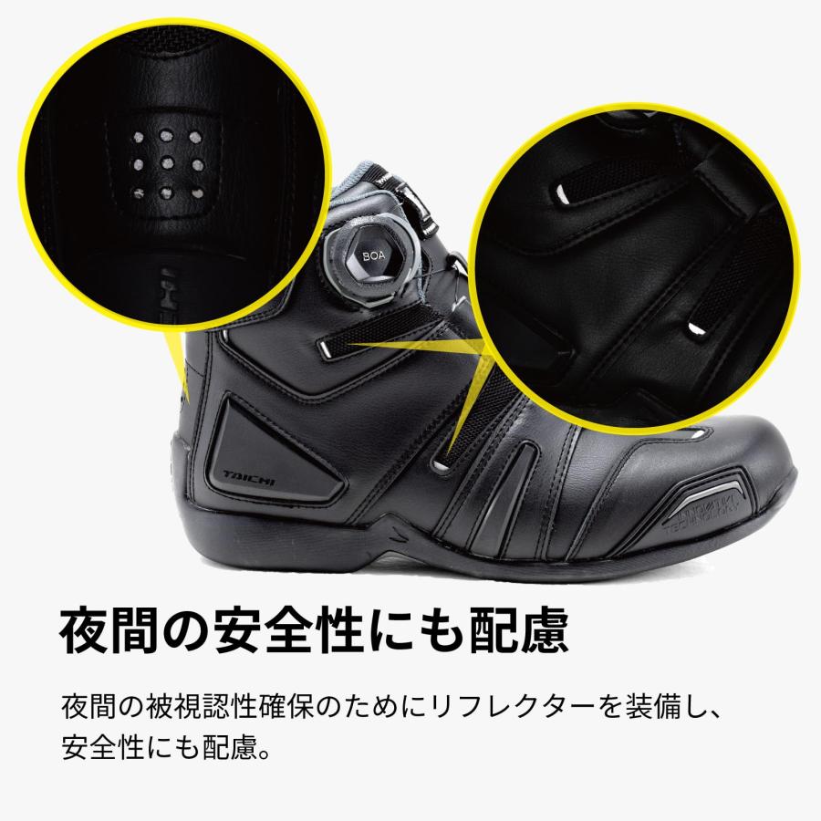 RSタイチ(アールエスタイチ)バイクシューズ ブラック/レッド (26.5cm) 006ドライマスター ボアライディングシューズ RSS006 ...