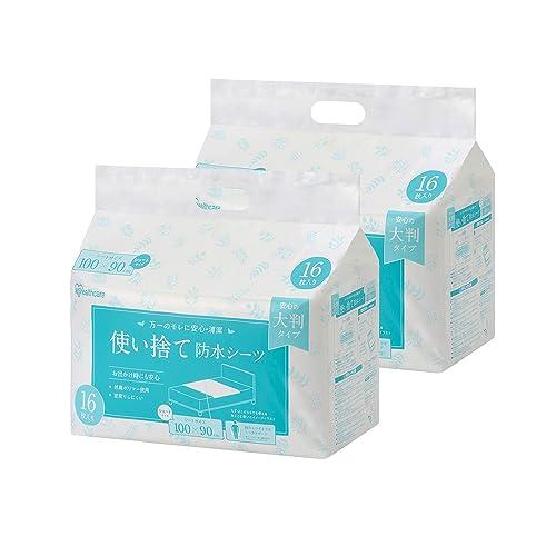 アイリスオーヤマ 防水シーツ 大判タイプ ショートサイズ 32枚入り 使い捨て 100cm×90cm TS-S32 : White Wings2 - 通販 - Yahoo!ショッピング