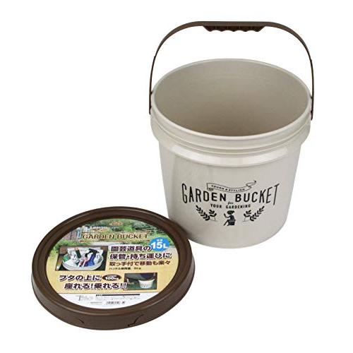 セフティー3 ガーデンバケツ 15L フタの上に座れる(耐荷重100kg) brown ブラウン : White Wings2 - 通販 - Yahoo!ショッピング