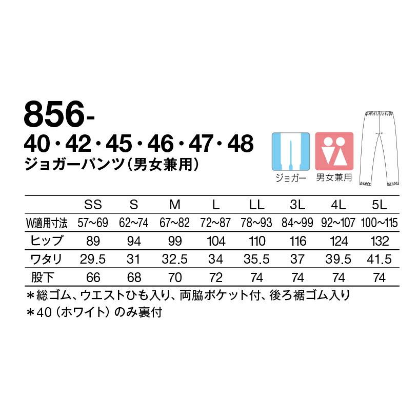 KAZEN 旧アプロン 856 男女兼用 ジョガーパンツ : 白衣のホワイトロード - 通販 - Yahoo!ショッピング