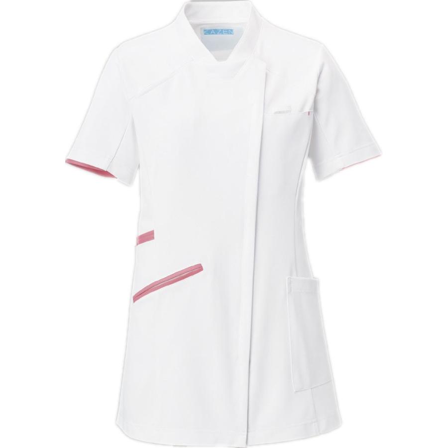 KAZEN 旧アプロン 985-13・15・18 チュニック ジャケット 上衣 半袖 白衣 女性用 レディース 2019新作商品 : 白衣のホワイトロード - 通販 - Yahoo!ショッピング