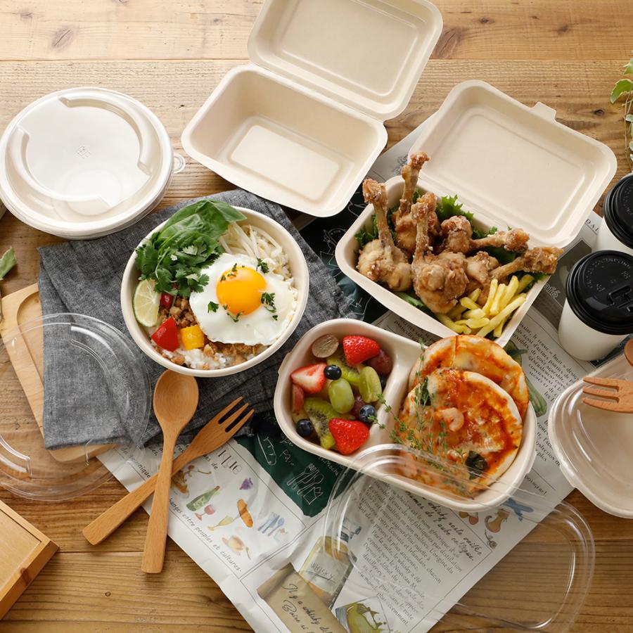 【500枚】バガス ランチボックス 850ml 仕切り付き ラミ加工 弁当箱 50枚 おしゃれ エコ 容器 業務用 : CS ホールセールクラブ - 通販 - Yahoo!ショッピング