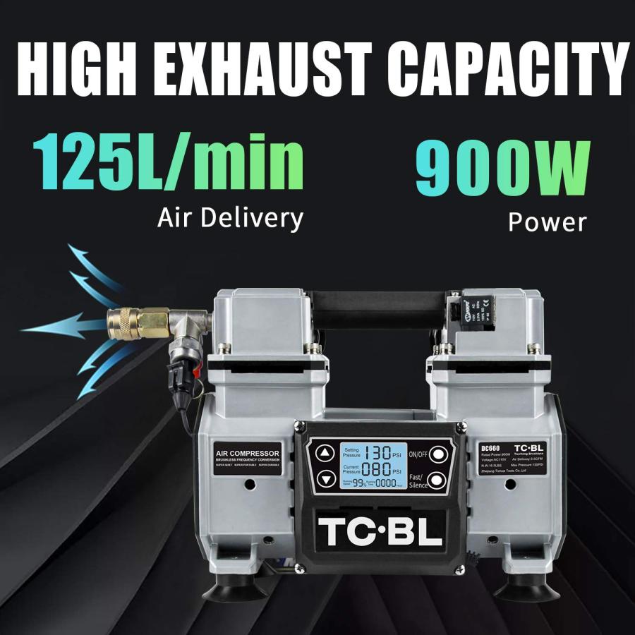 TC?BL ポータブルエアコンプレッサー 110V、超静音エアコンプレッサー オイルフリー 軽量 小型エアポンプ Po 並行輸入品 : Moto Parts Japan - 通販 ...