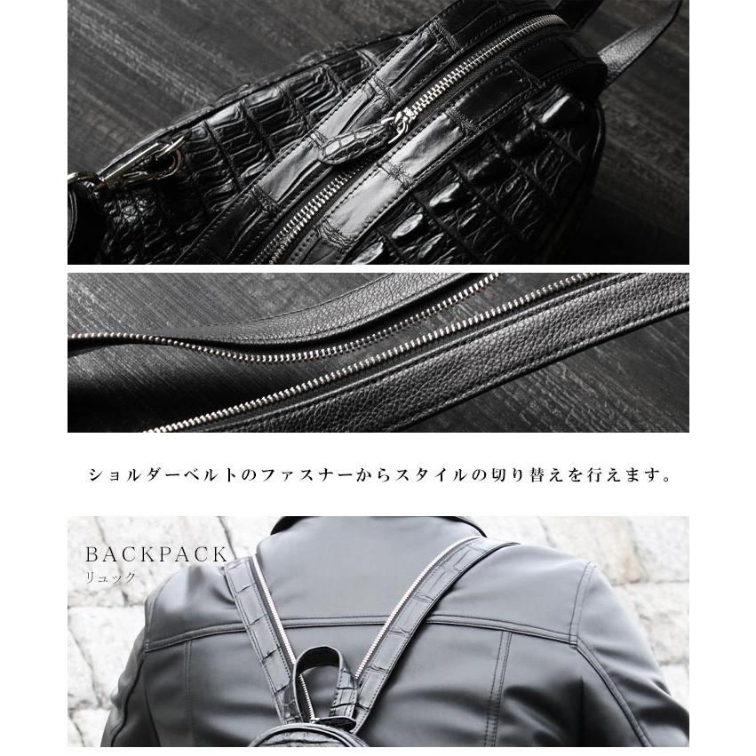SIAMNESS シャムネス クロコダイル 本革 斜めがけ ボディバッグ SIAMNESS シャムネス クロコダイル 本革 斜めがけ ボディバッグ