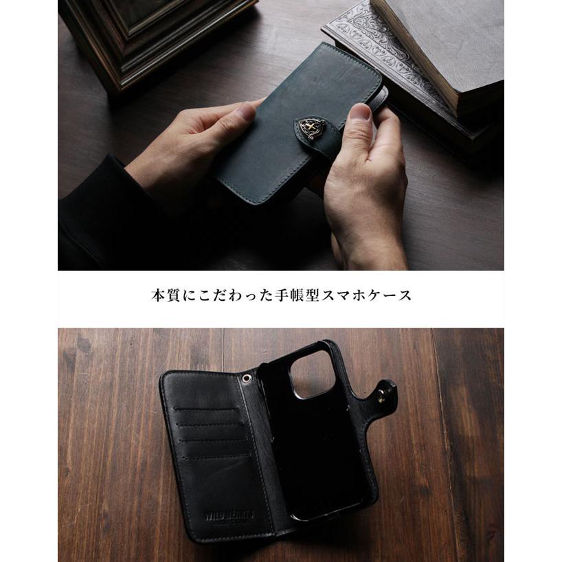 スマホケース 手帳型 姫路レザー iPhone ケース 本革 コンチョ アイフォンケース 16 15 14 13 12 pro max plus レザー レザー 牛革 革製品 (ID ...