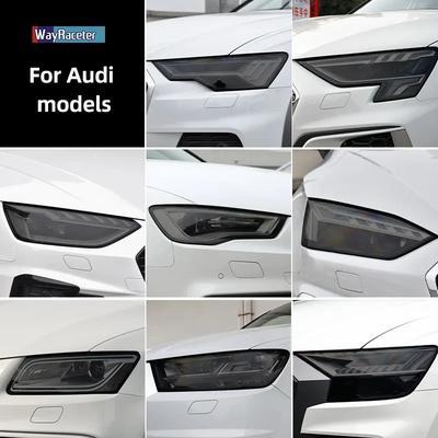 スモーク ブラック TPU ステッカー 車 ヘッドライト 保護フィルム アウディ A3 8V S3 A4 B8 B9 A5 A6 S6 C8 A7 A8 D4 TT TTS Q3 Q5 Q7 ...