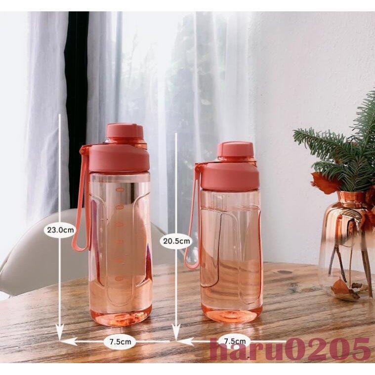 大容量 水筒 直飲み プラスチックボトル 体操 ヨガ トレーニング 600ml 800ml 軽い 便利 オシャレ ins風 子供 大人 運動水筒 スポーツ ボトル コップ : wilk ...