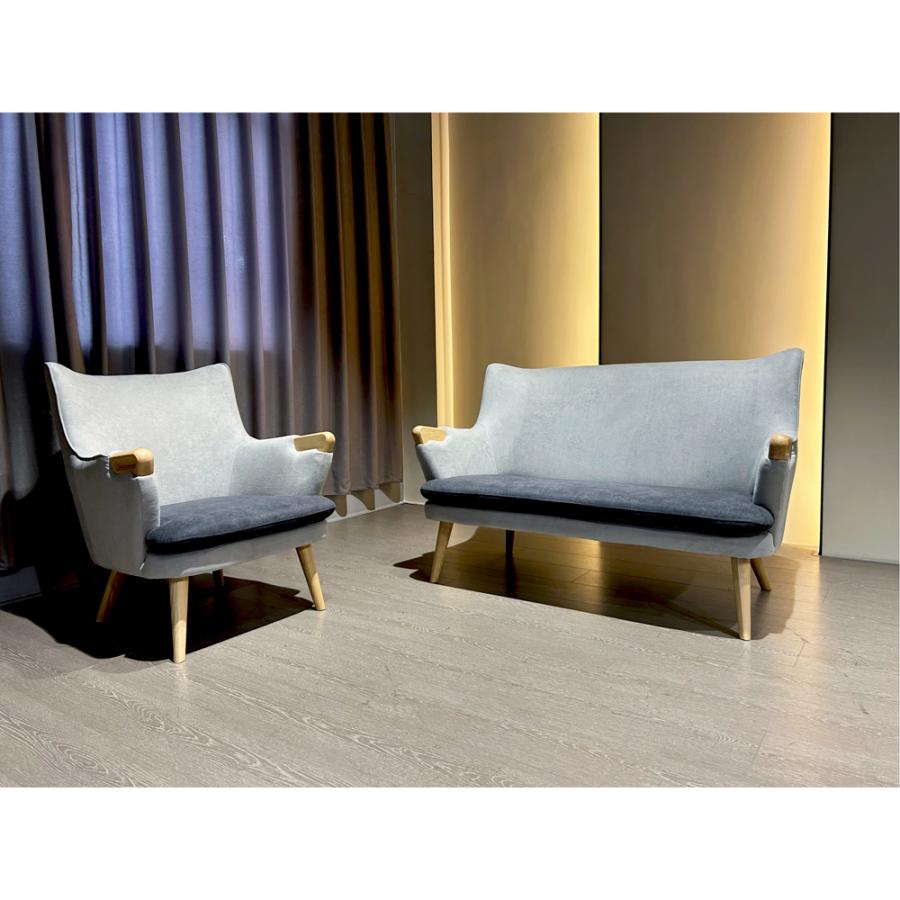 2点セット CH-71 ミニベアチェア CH-72 ミニベアソファ ハンス・J・ウェグナー ラウンジチェア 二人掛け ソファ デザイナーズ ...