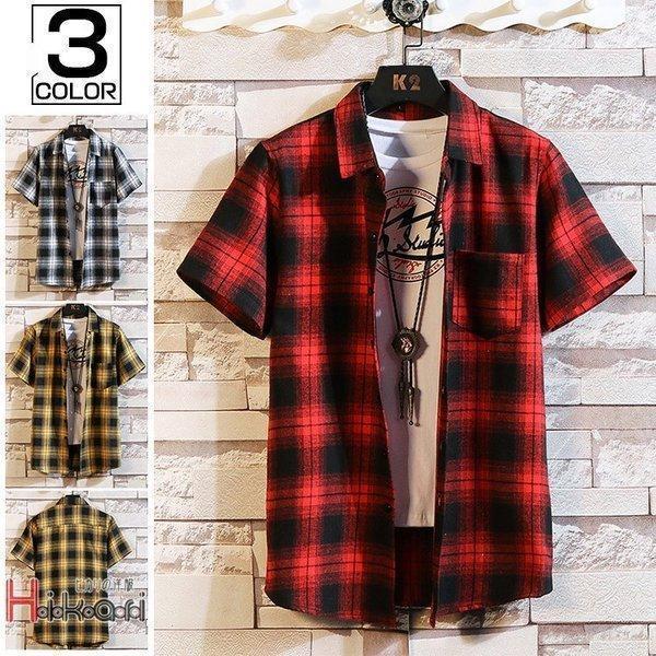 チェックシャツ 半袖 メンズ シャツ カジュアルシャツ ス 夏物 ネルシャツ 細身 半袖シャツ 2021 新作 父の日 : WILLGAD - 通販 - Yahoo!ショッピング