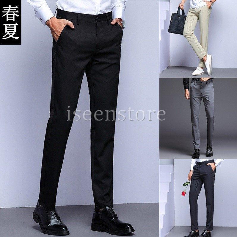 春夏ビジネスパンツ スラックス 無地 スリム メンズ クールビズ ノータック ロング丈 ビジネススラックス 細身 ウォッシャブル スーツパンツ : WILLGAD - 通販 - Yahoo ...