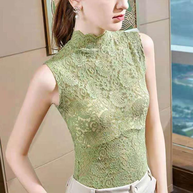 シアース レディース レース タンク ハイネック ノースリーブ 透け感 スインナー 薄手 花柄 刺繍 レイヤード : WILLGAD - 通販 - Yahoo!ショッピング