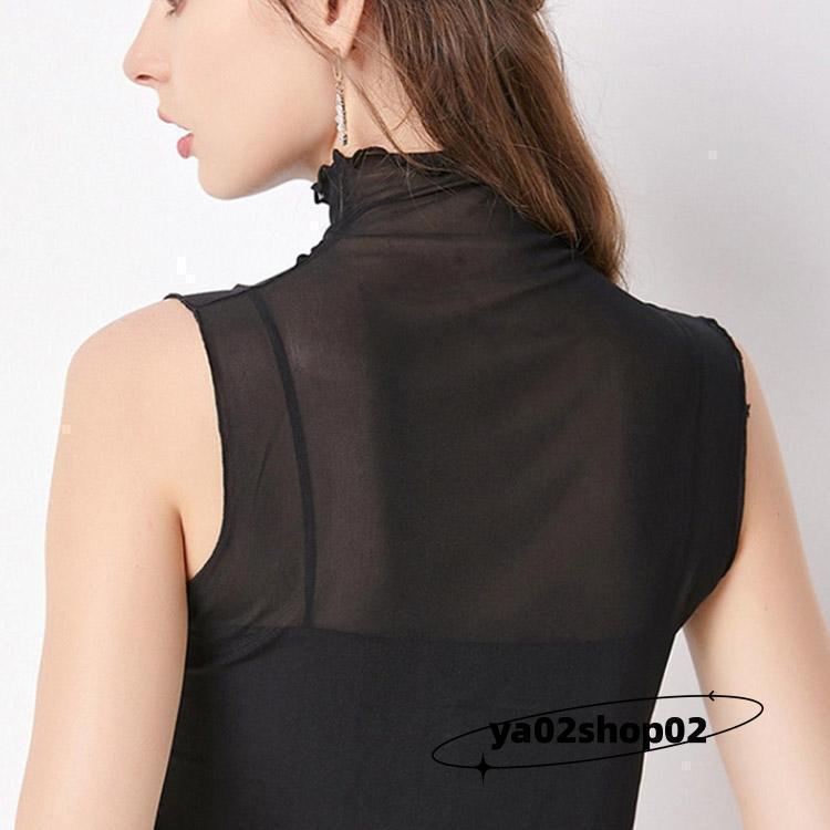 シースルー シアース タンク ハイネック ノースリーブ インナー Tシャツ レディース 無地 伸縮性 ストレッチ おしゃれ 薄手 透け感 : WILLGAD - 通販 - Yahoo!ショッピング