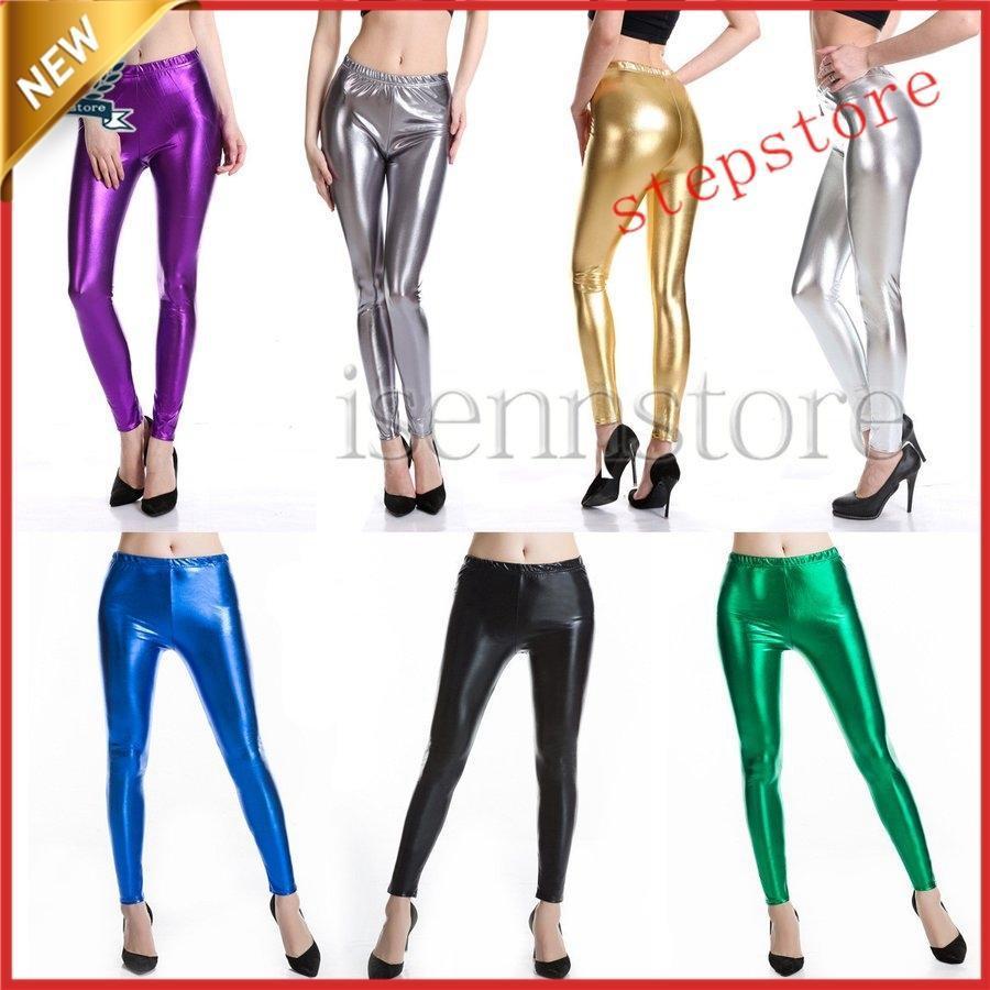 メタリックレギンス スパッツ キラキラ レディース 合皮 エナメル レギパン 派手 スキニーパンツ ヒップホップ コスプレ コスチューム ダンス衣装 : WILLGAD - 通販 ...
