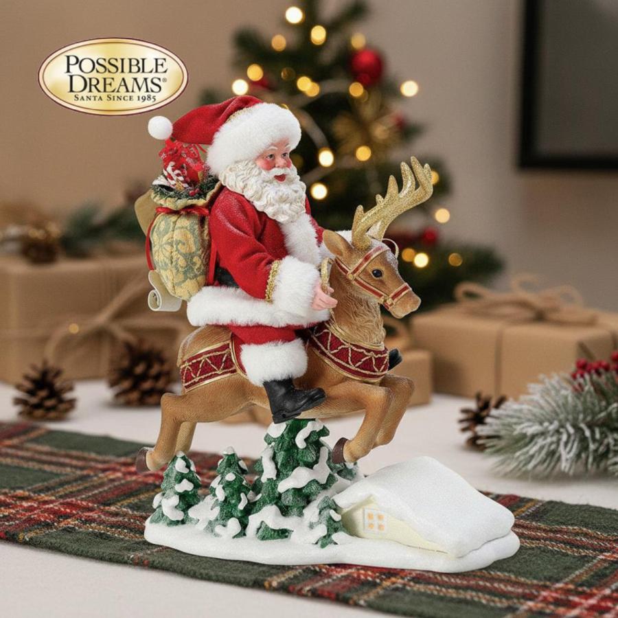 Ten Santas Leaping 29.2cm | サンタ サンタクロース 人形 置物 フィギュア クリスマス ホリデー Possible Dre : 6014795 : ウィローツリー ...