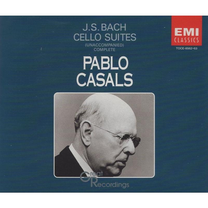 J.S.バッハ:無伴奏チェロ組曲(全曲) / パブロ・カザルス(vc) 1936年-1939年録音 2CD EMI TOCE-8562-63 : WINDCOLOR MUSIC - 通販 ...