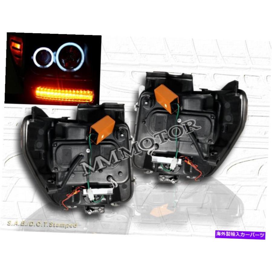 USヘッドライト 2007年 - 2011 Dodge Nitro Black CCFLプロジェクターヘッドライトHalo / LEDパークシグナル新規 2007 - 2011 DODGE ...