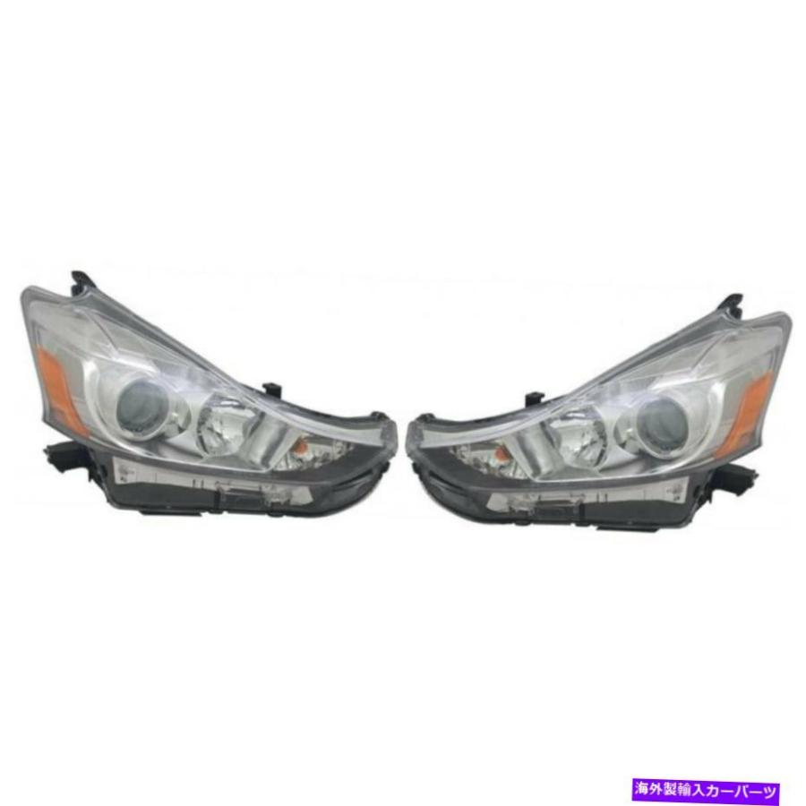 USヘッドライト トヨタプリウスVヘッドライト2015-2018ペアRHとLHサイドハロゲンから2518152 For Toyota ...