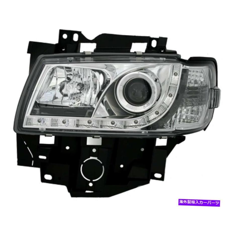 USヘッドライト LED DayTime DRLが付いているVW T4バス96-03のためのクロムクリア仕上げヘッドライト Chrome ...