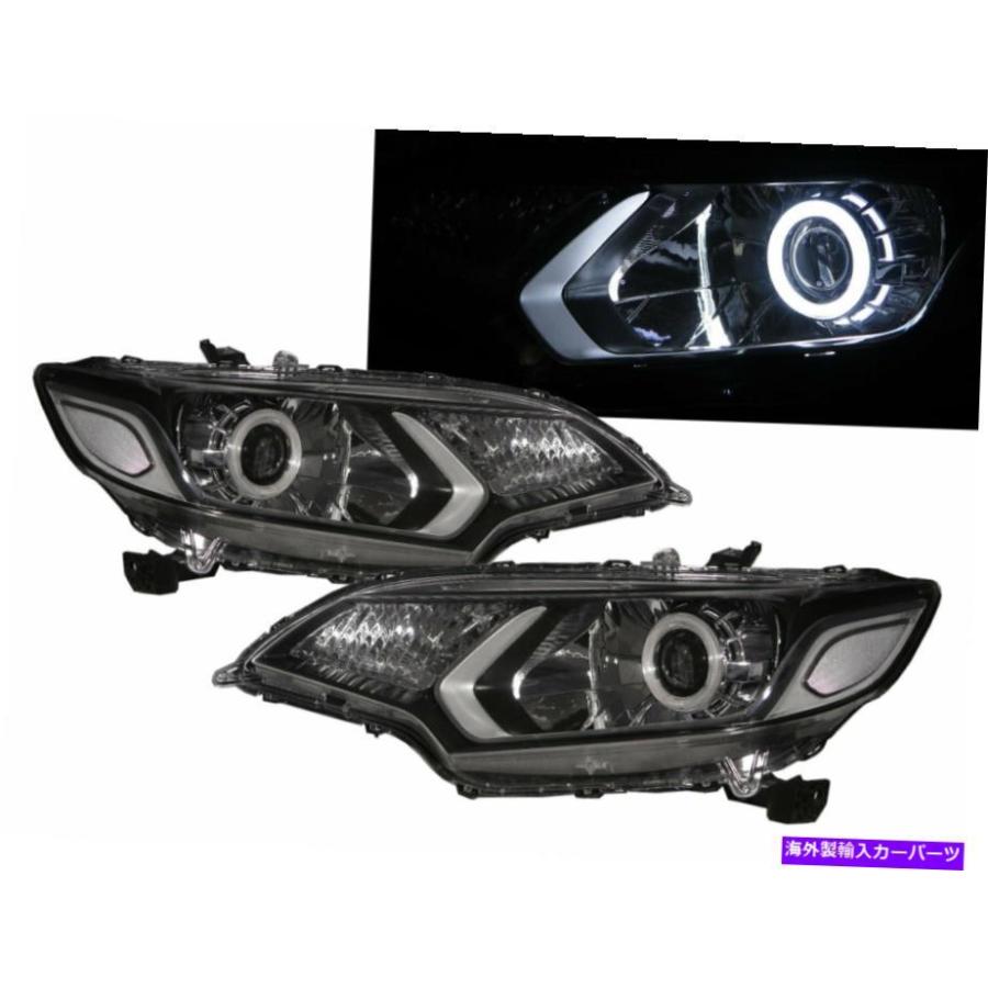 USヘッドライト FIT / JAZZ GK GH GP 2013-ON HATCHBACK CCFLプロジェクターヘッドライトブラック ...