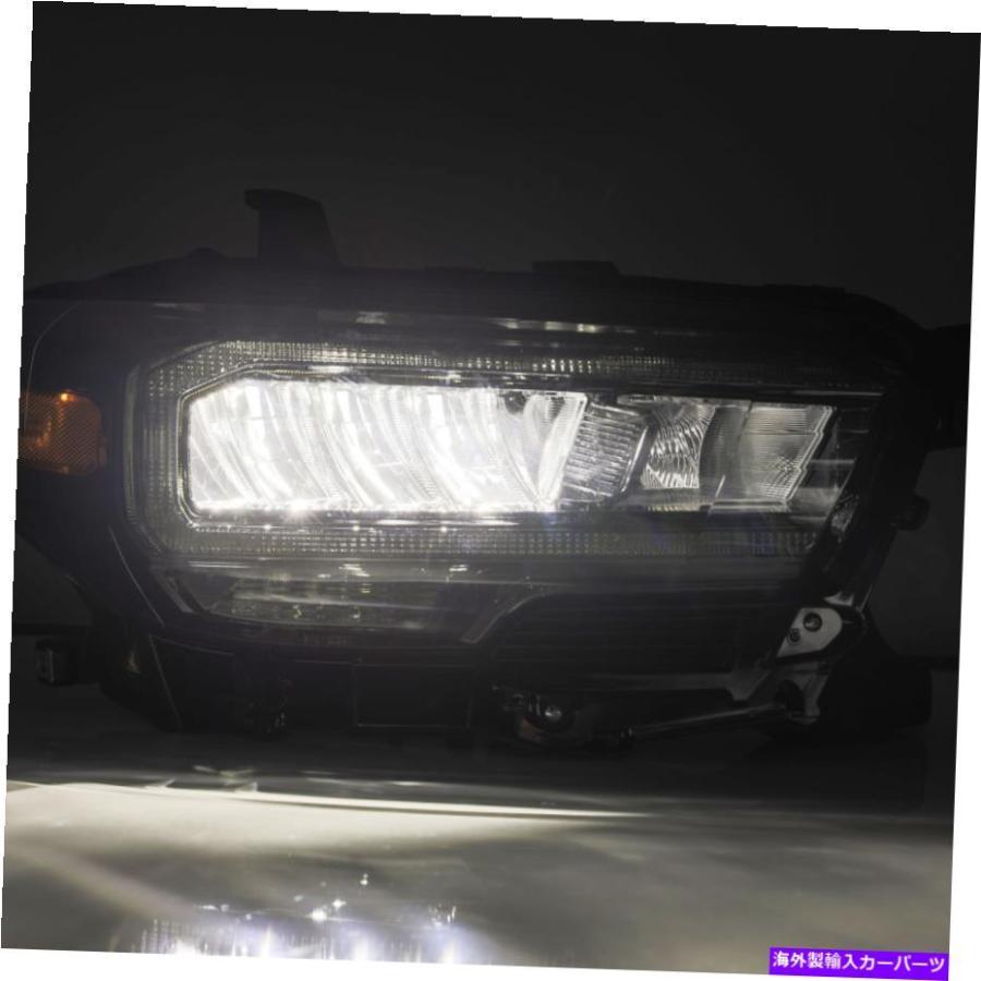 USヘッドライト 2016-2020トヨタタコマジェットブラックアルファレックスLEDシーケンシャルヘッドライト For 2016-2020 Toyota Tacoma Jet Black ...