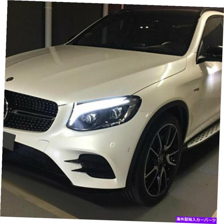 USヘッドライト ベンツGLC LEDヘッドライトプロジェクターLED DRL 2016-2019 OEM Halogenを交換 For Benz GLC LED Headlights ...