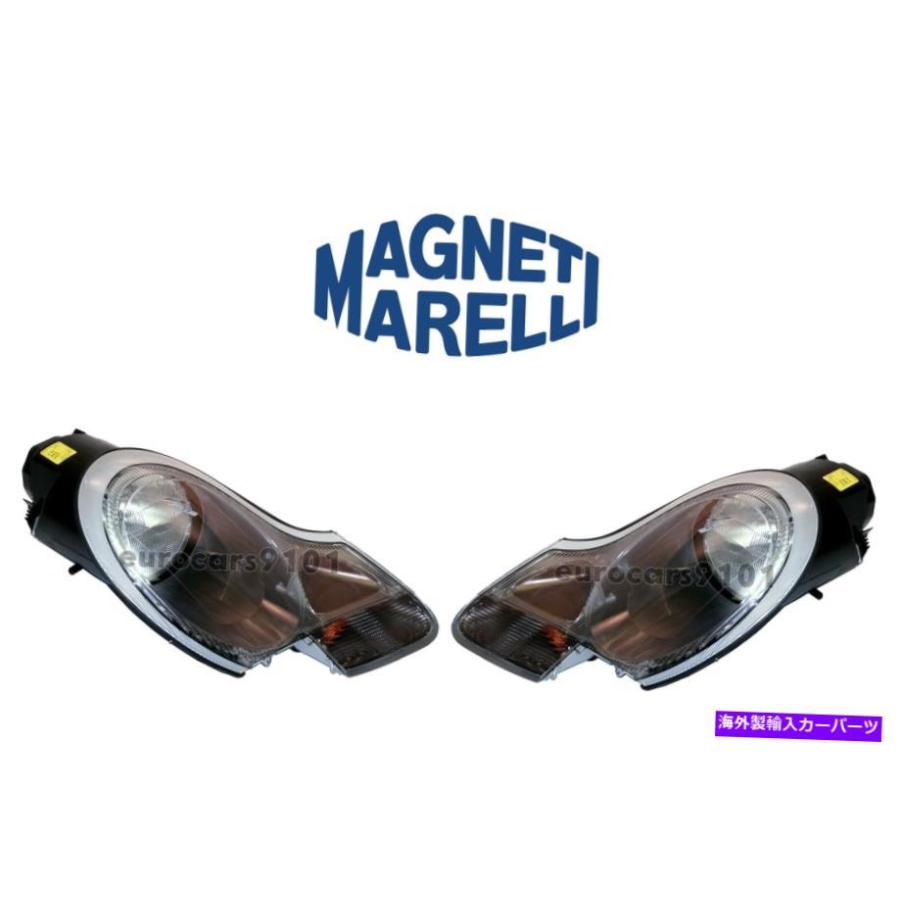 USヘッドライト 左右ハロゲンヘッドライトMarelli LUS4362 LUS4361のポルシェセット Porsche Set of Left & Right Halogen ...
