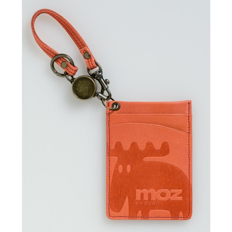 moz MOZ モズ) パスケース 本革 リールコード付き ICカード入れ ストラップ付き 86006 レッド RE ヘラジカ エルク 北欧 : ブランド雑貨屋ウィンパル - 通販 ...