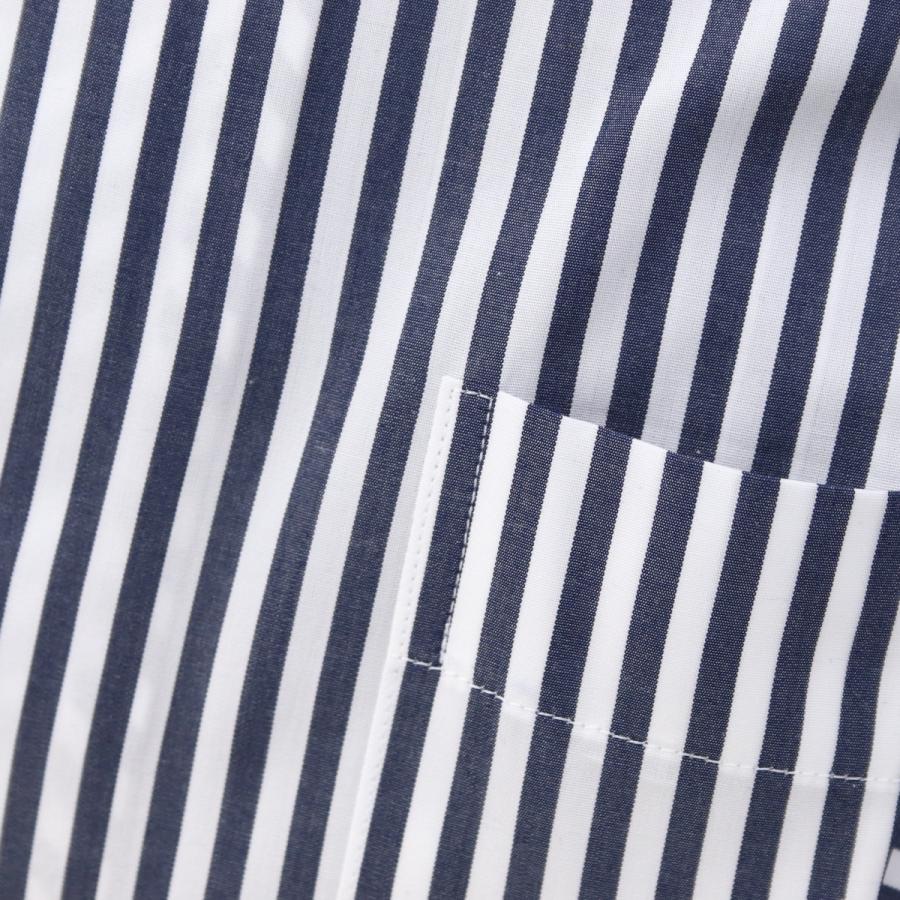 ワイシャツ ウィンザーノット ボタンダウン ワンピースカラー シャツ イージーケア ネイビー 日本製 綿100% 長袖 イタリアンカラー ...