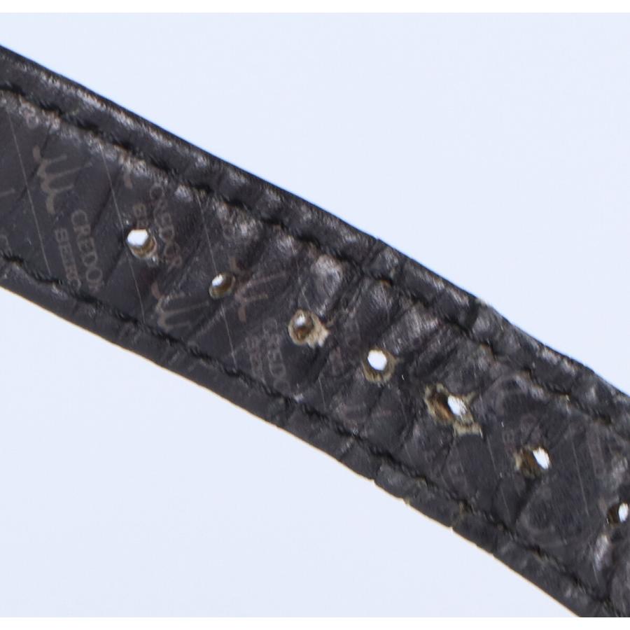 SEIKO セイコー 5A74 CREDOR クレドール 18KT BEZEL クオーツ 腕時計 シルバー/ゴールド/ブラック レディース ...