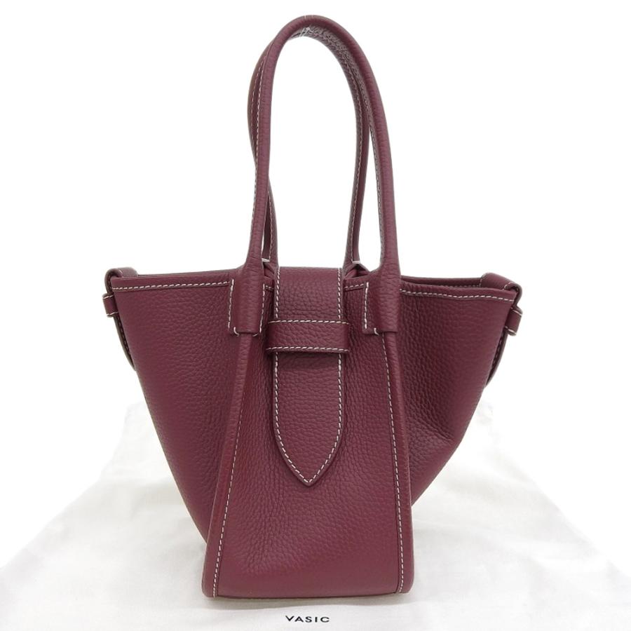 美品 VASIC ヴァジック PORT MINI ポートミニミニ ハンドバッグ ボルドー レディース : ブランドリユースショップエコスタイル ...