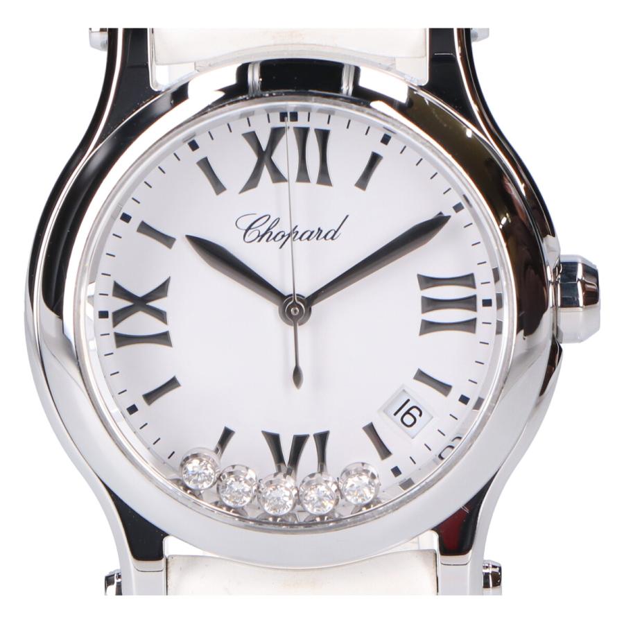 Chopard ショパール 278582-3001 ハッピースポーツ 5Pダイヤモンド ラバーベルト クォーツ 腕時計 シルバー レディース : ブランドリユースショップエコスタイル - 通販 ...