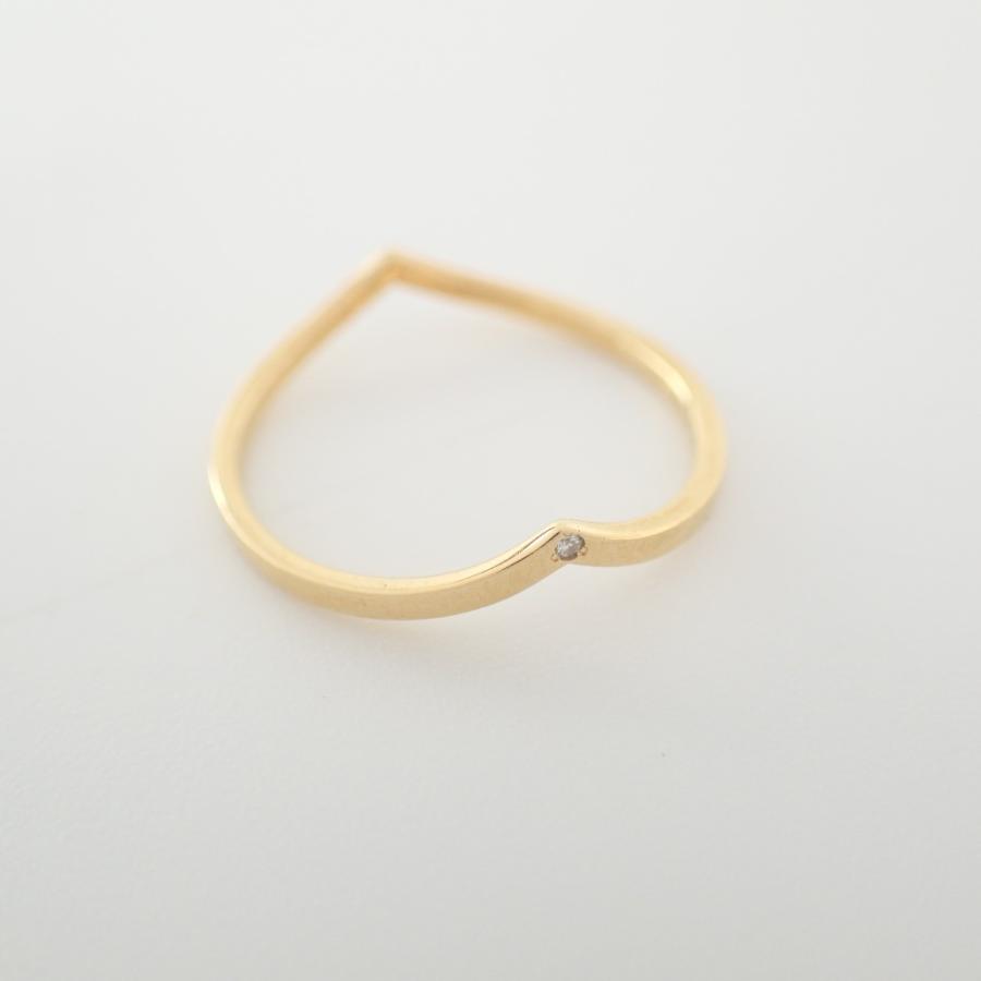 AHKAH 美品 アーカー LN0009010200 K18 ブラッシュハート 0.01ct ダイヤモンド リング・指輪 イエローゴールド レディース : ブランドリユースショップエコスタイル ...