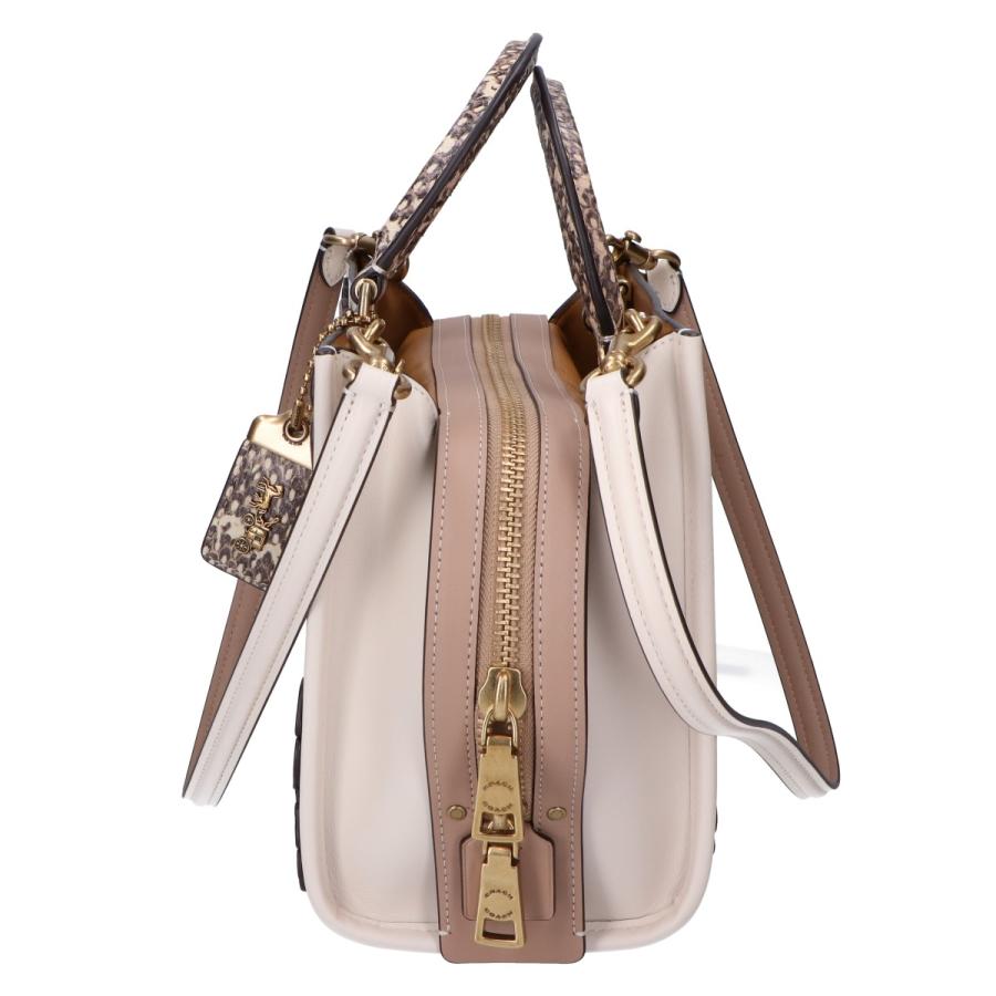 COACH 新品未使用 コーチ C8511 復刻 ローグ 25 カラーブロック ウィズ ティー ローズ アンド スネークスキン ディテール ...