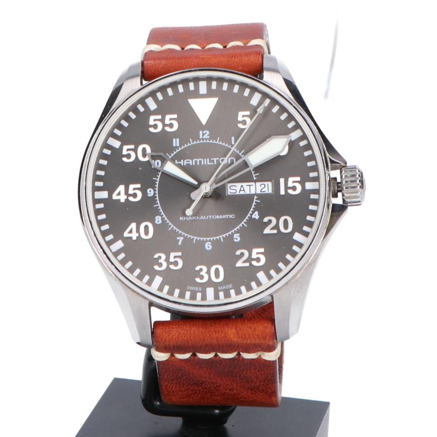 HAMILTON ハミルトン H64715885 カーキ アビエーション PILOT DAY DATE AUTO 自動巻き 腕時計 46mm ...
