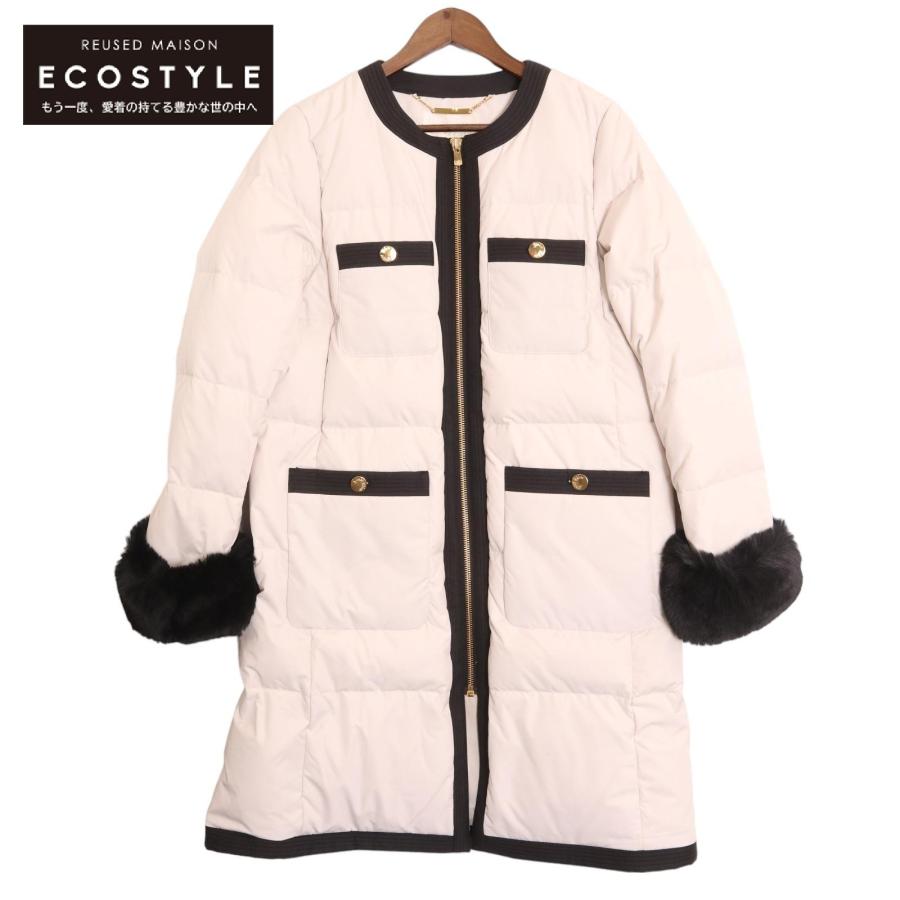 GRACE CLASS グレースクラス 22年 ホワイト ノーカラートリミングダウンコート 38 コート ポリエステル レディース 中古 : ブランドリユースショップエコスタイル - 通販 ...